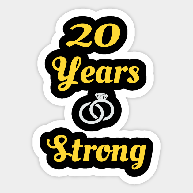 20 Years Wedding Anniversary Anniversary Gifts Sticker TeePublic 20-years-wedding-anniversary-anniversary-gifts-sticker-teepublic